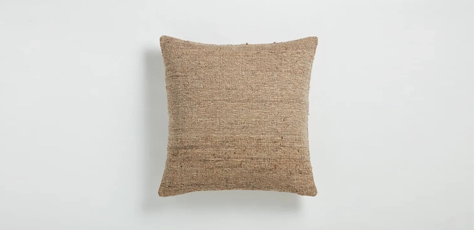 Woven Silk Pillow, Natural